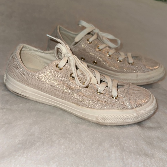 Converse | Shoes | Gold Metallic Sparkle Converse Chuck Taylors | Poshmark